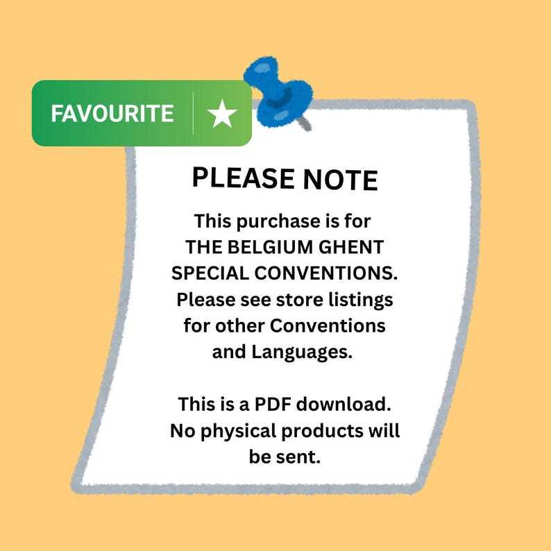 Belgium Ghent 2025 Convention Gift Bundle: Bookmarks & Quiz (printable ...