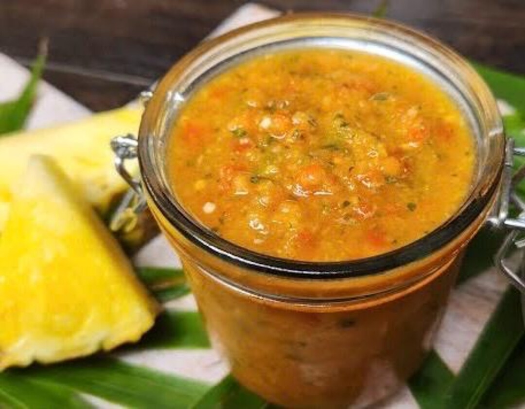 Trini Style Pineapple Pepper Sauce - Etsy
