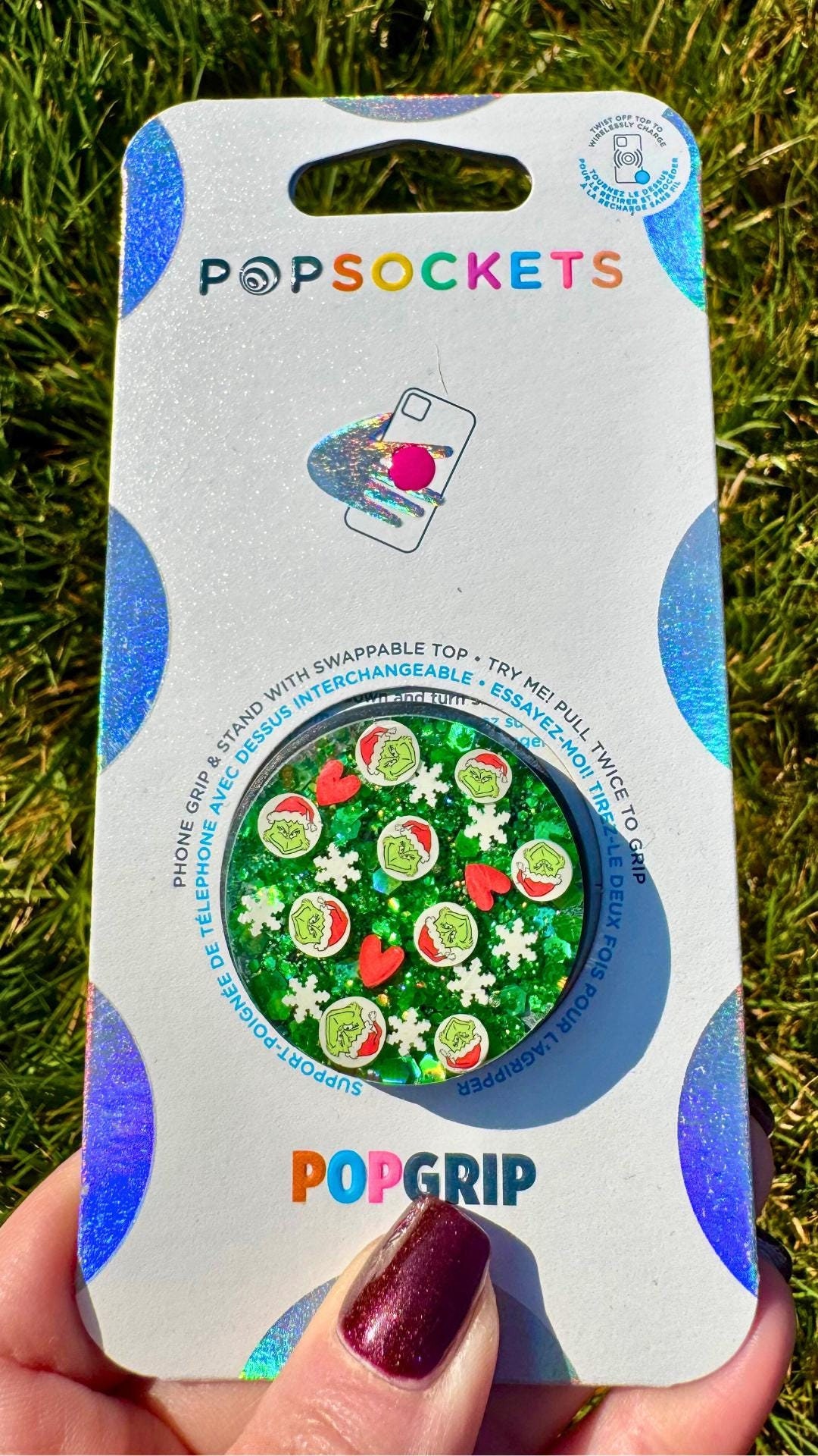 The Grinch Glitter Popsocket, Made to Order Phone Grip for Phones ...
