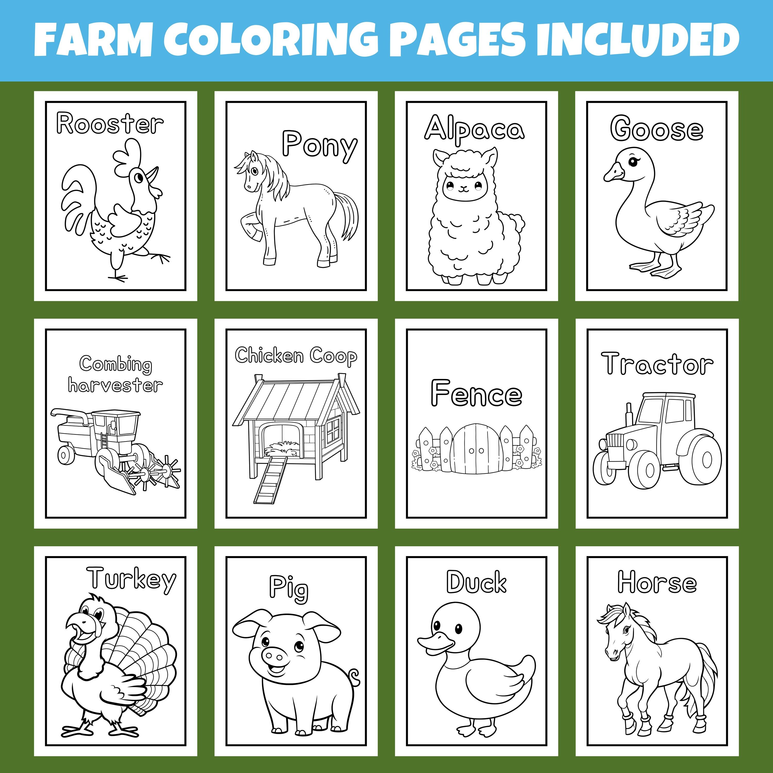 Farm Animal Activity Worksheets | Busy Farm Book for Toddlers | Digital ...