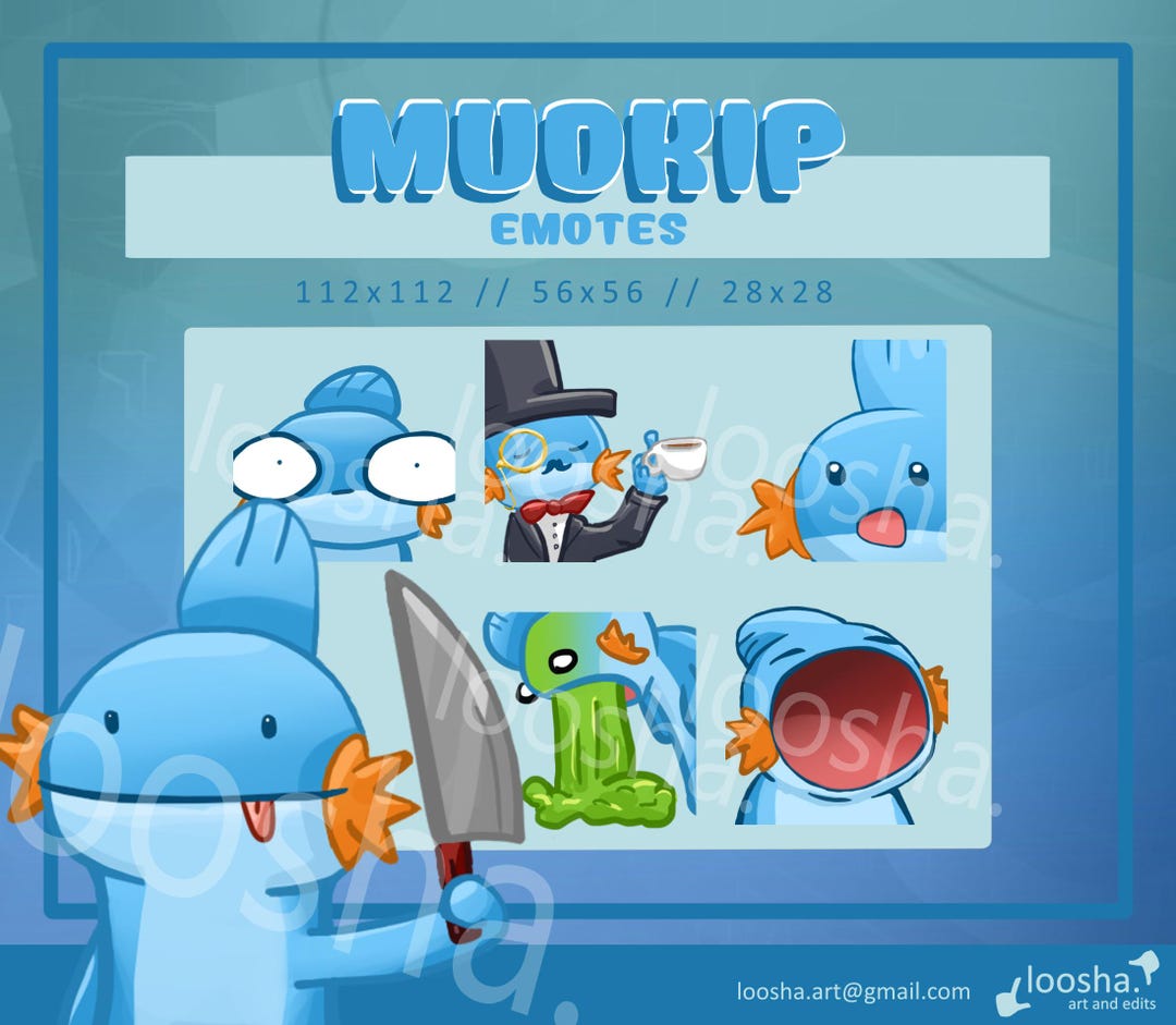 Mudkip Emotes for Twitch, Discord, or Youtube - Etsy