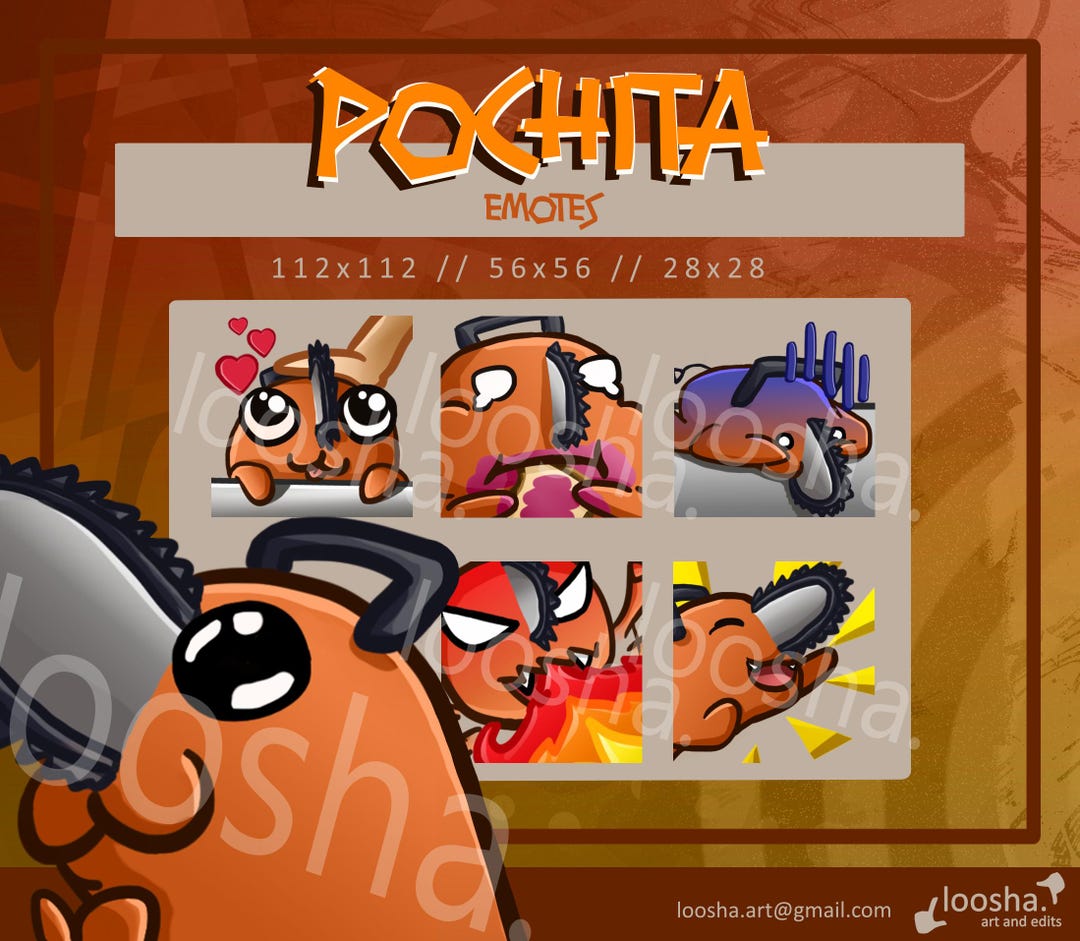 Pochita Emotes for Twitch, Discord, or Youtube - Etsy
