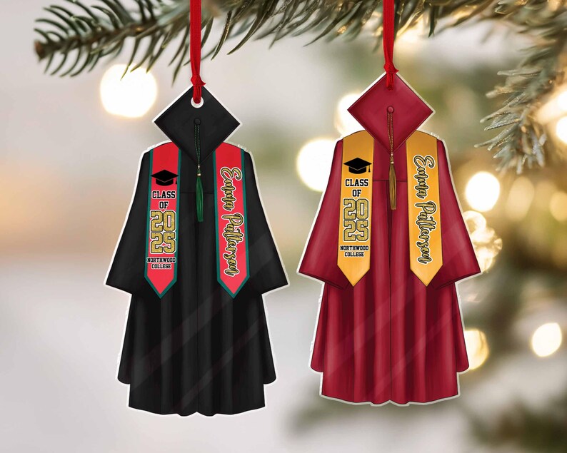 Personalized 2025 Graduation Ornament, Class of 2025 Ornament, High ...