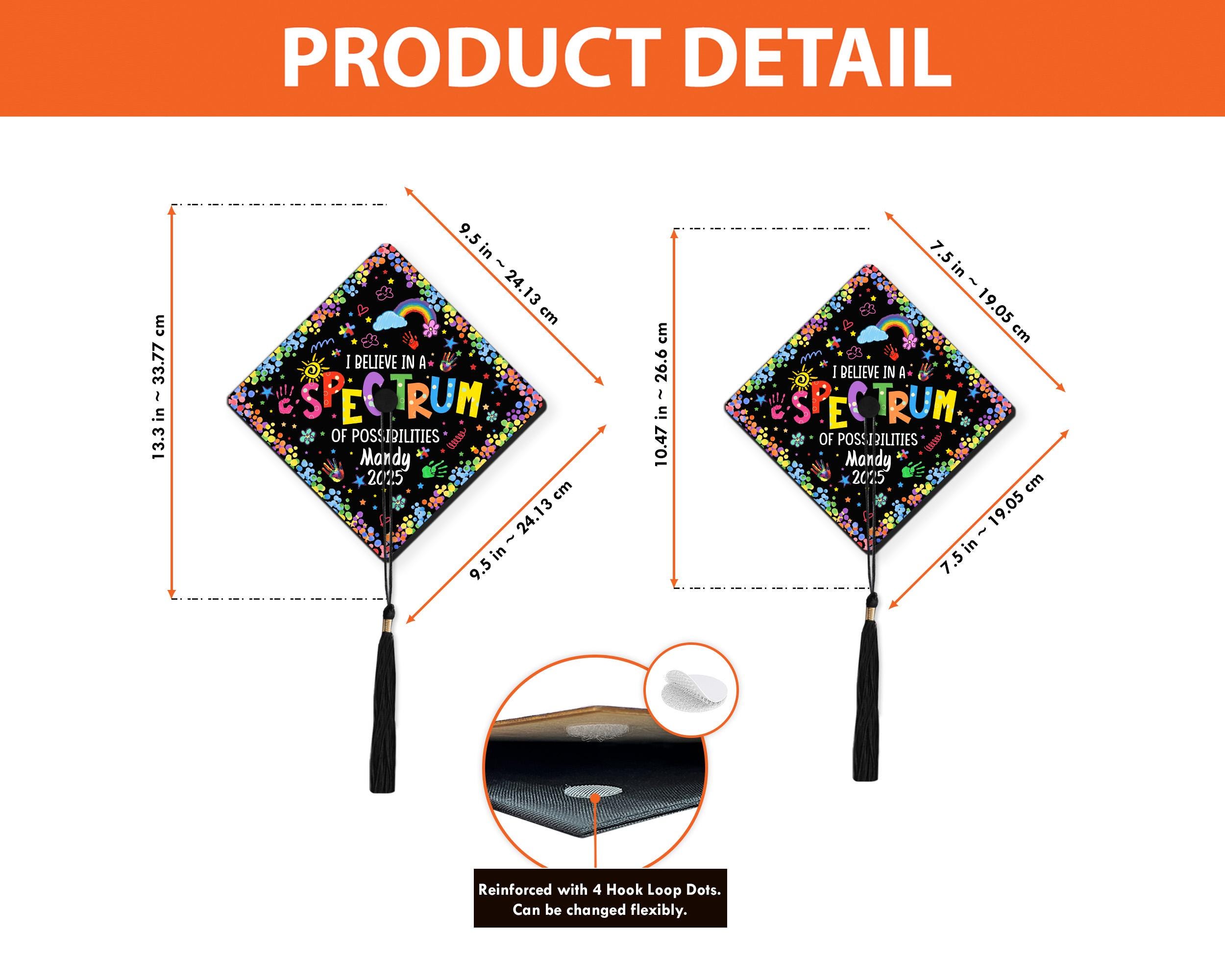 Personalized Autism Teacher Graduation Cap Topper, Custom Teacher ...