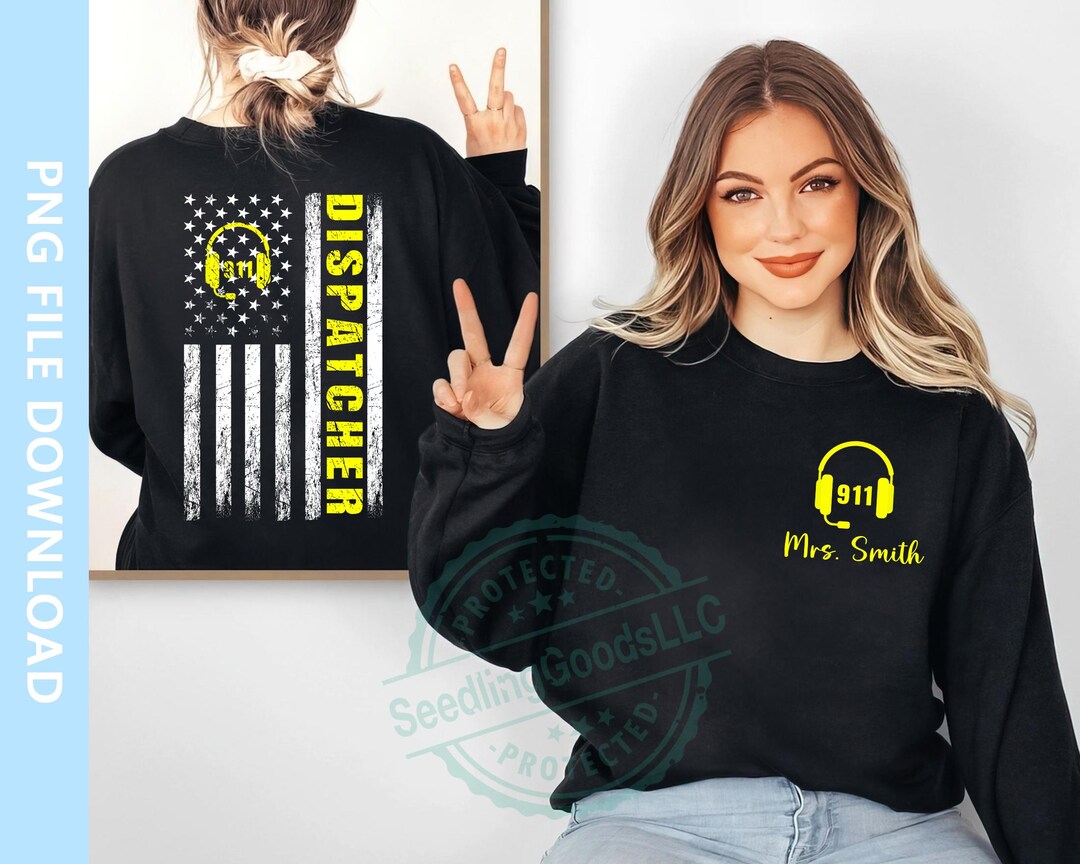 Custom Dispatcher Appreciation Shirt PNG, Dispatcher Png, 911 ...