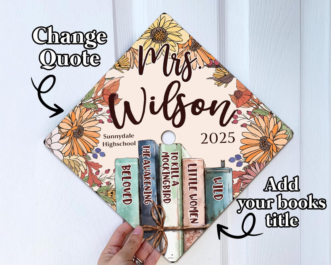 Personalized Graduation Cap Topper, Teacher Graduation Cap, Graduation ...