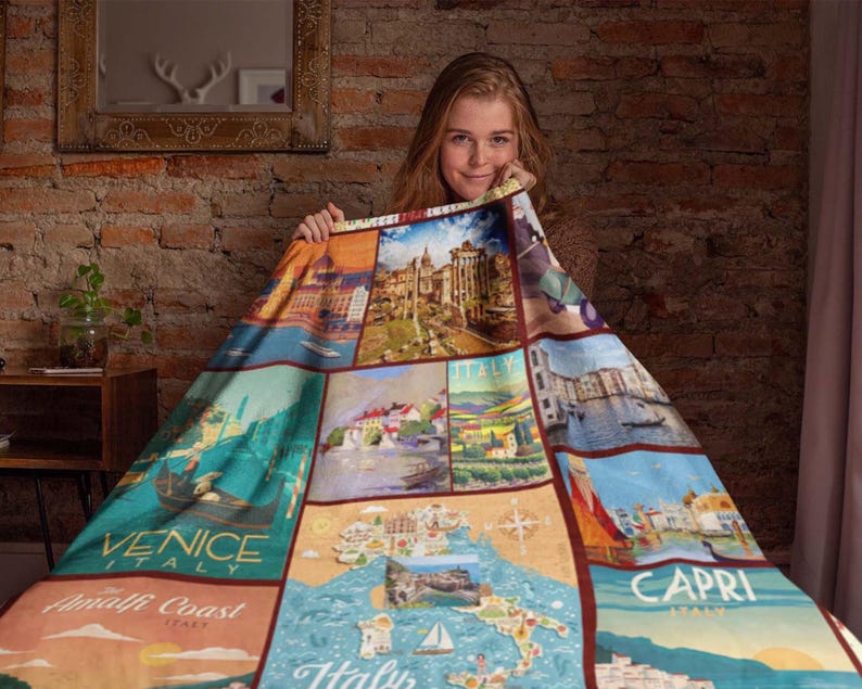 Italy Blanket, Venice Blanket, Capri Italy Blanket, Italian Blanket ...