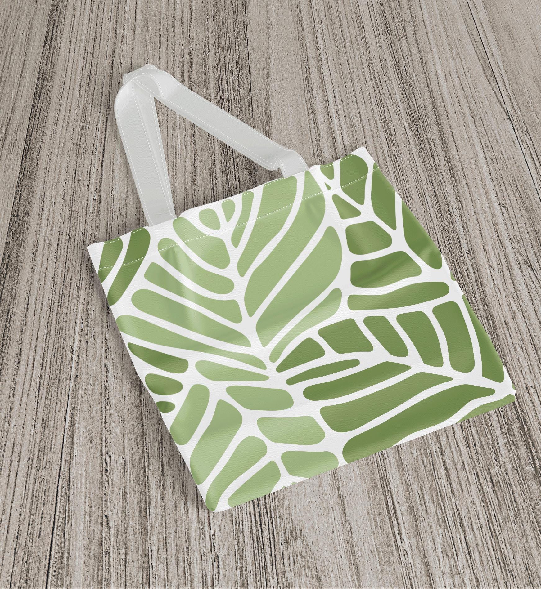 Green Army Flower Tote Bag - Etsy