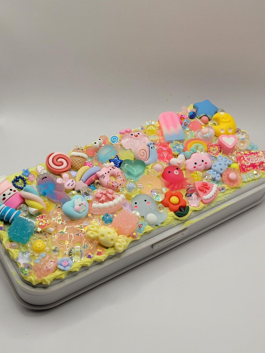 Kawaii-decoden Style Pencil Box Cute Decorative Organizer With Pastel ...