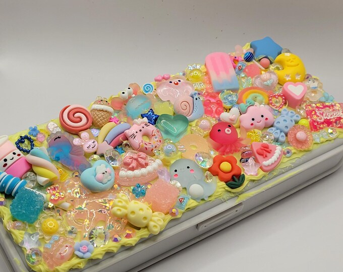 Kawaii-decoden Style Pencil Box – Cute Decorative Organizer With Pastel ...