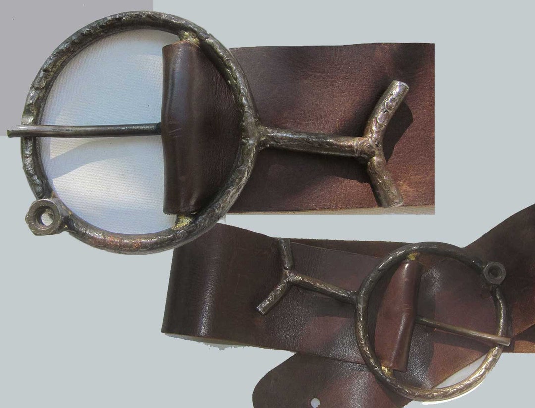 WOMAN UP, Huge Brutalist Woman Symbol Buckle on Brown Leather Belt ...