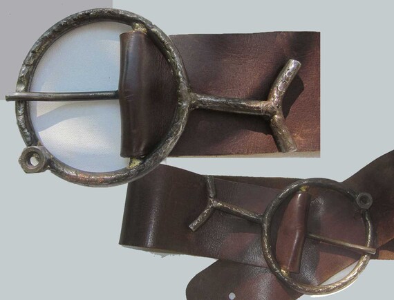 WOMAN UP, Huge Brutalist Woman Symbol Buckle on Brown… - Gem