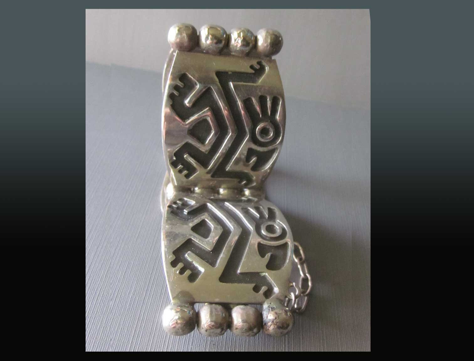 Fabulosa pulsera CRIATURA BAILANDO, estilo folklórico, dios azteca ...