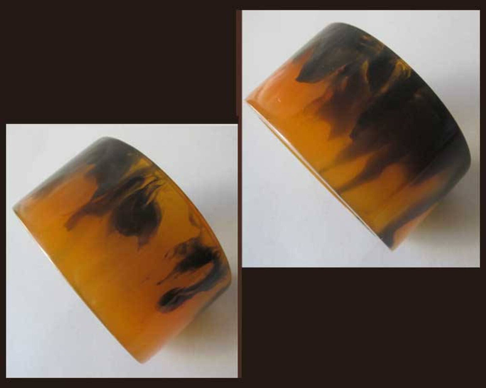 MODERN Faux Tortoise Shell Wide Bangle Resin Bracelet With | Etsy