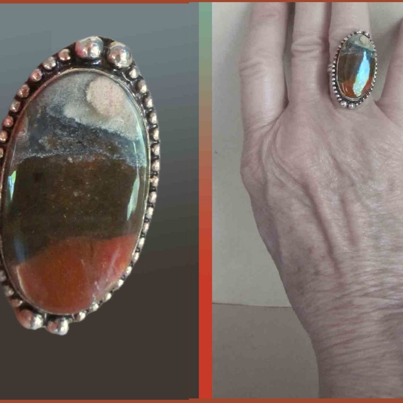 Petrified Wood Ring - Etsy