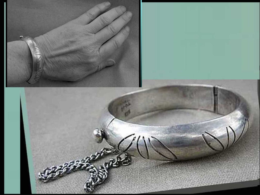 Clear CUT, Mexican Bangle, Cut Work Modernist Hinged 925 Bangle ...