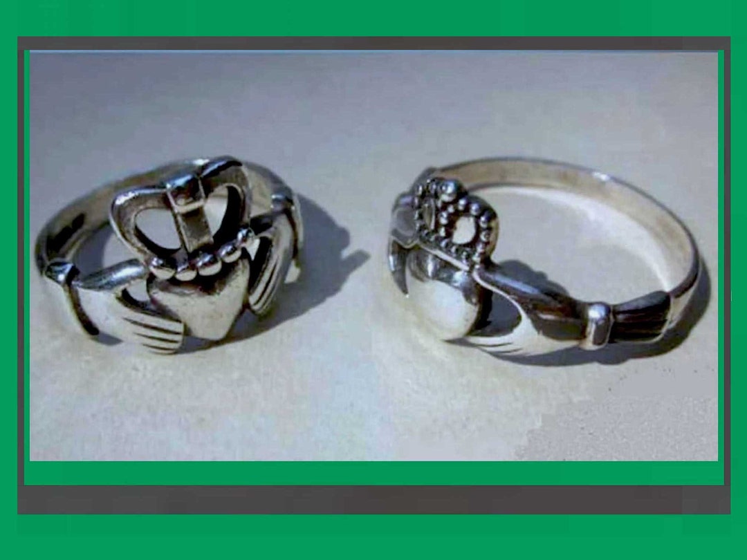 Two Sterling CLADDAGH Rings One Finger Ring One Large Scarf - Etsy