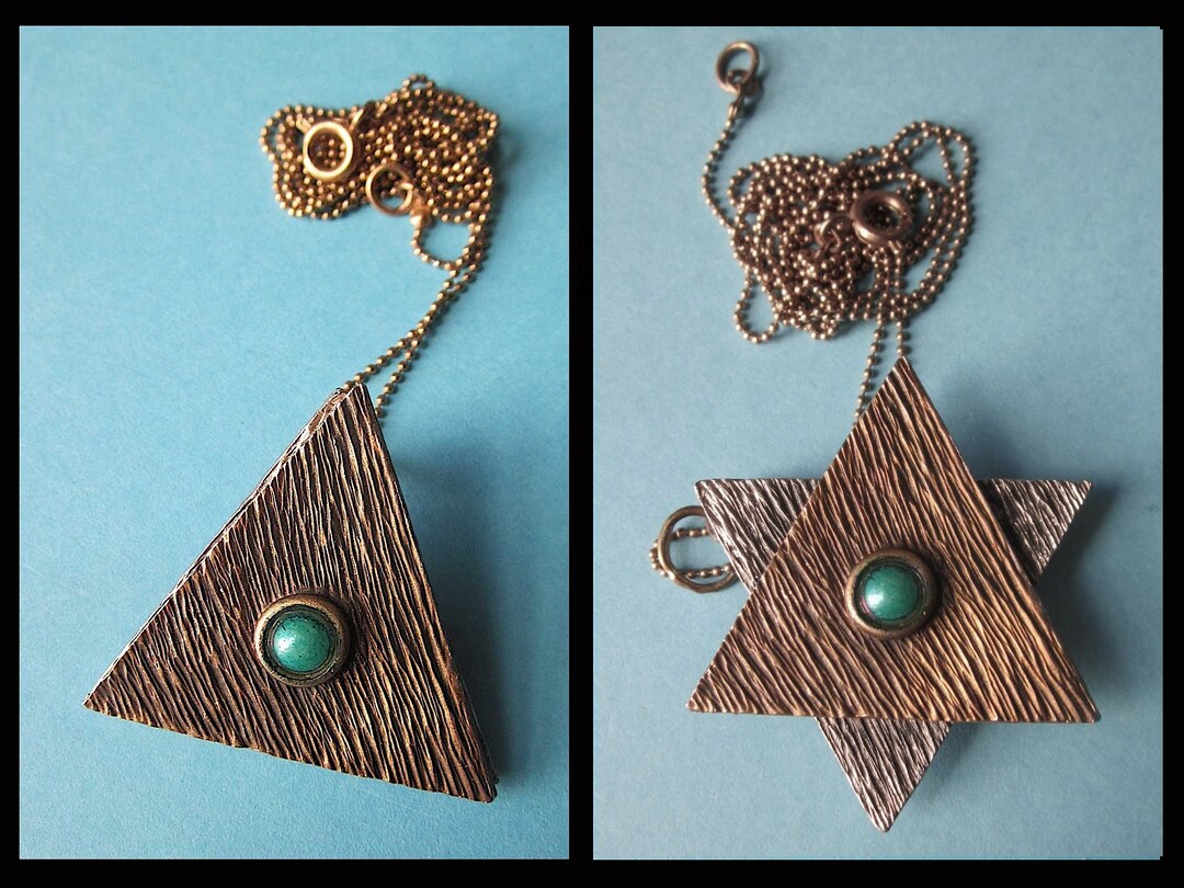 PROUD and DEFIANT, Brutalist Kinetic Star of David/triangle, Israeli ...