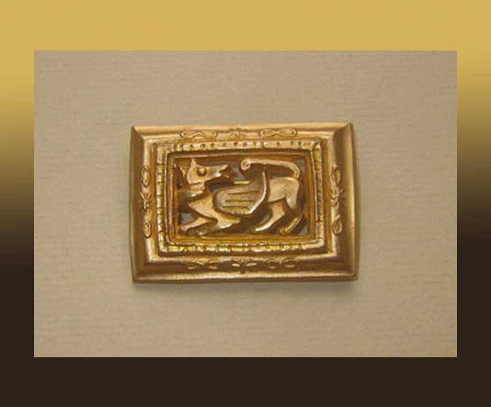 Paule Ingrand Ornate Medieval Revival Brooch Bronze Doré Art - Etsy