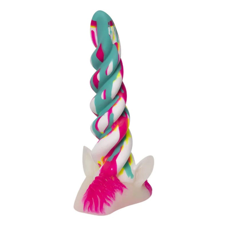 Rainbow Spiral Medium Silicone Fantasy Adult Toy - Etsy