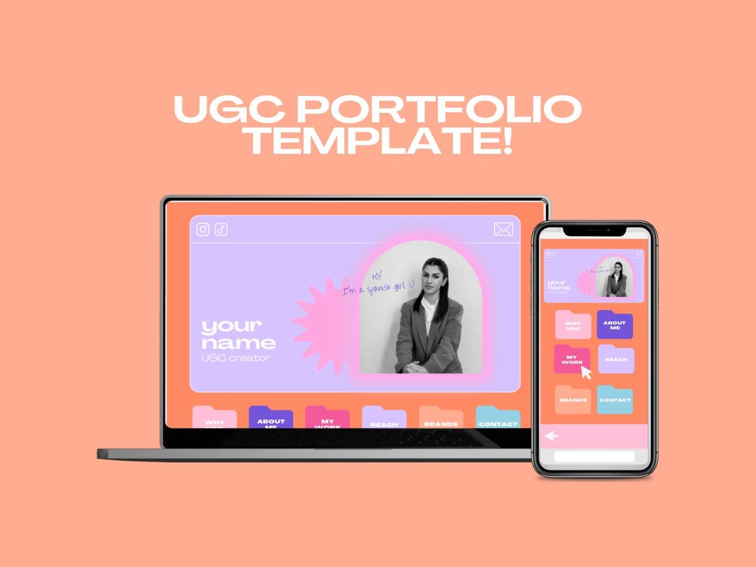 UGC Portfolio Template / UGC Template / UGC Media Kit / Ugc Minimal ...