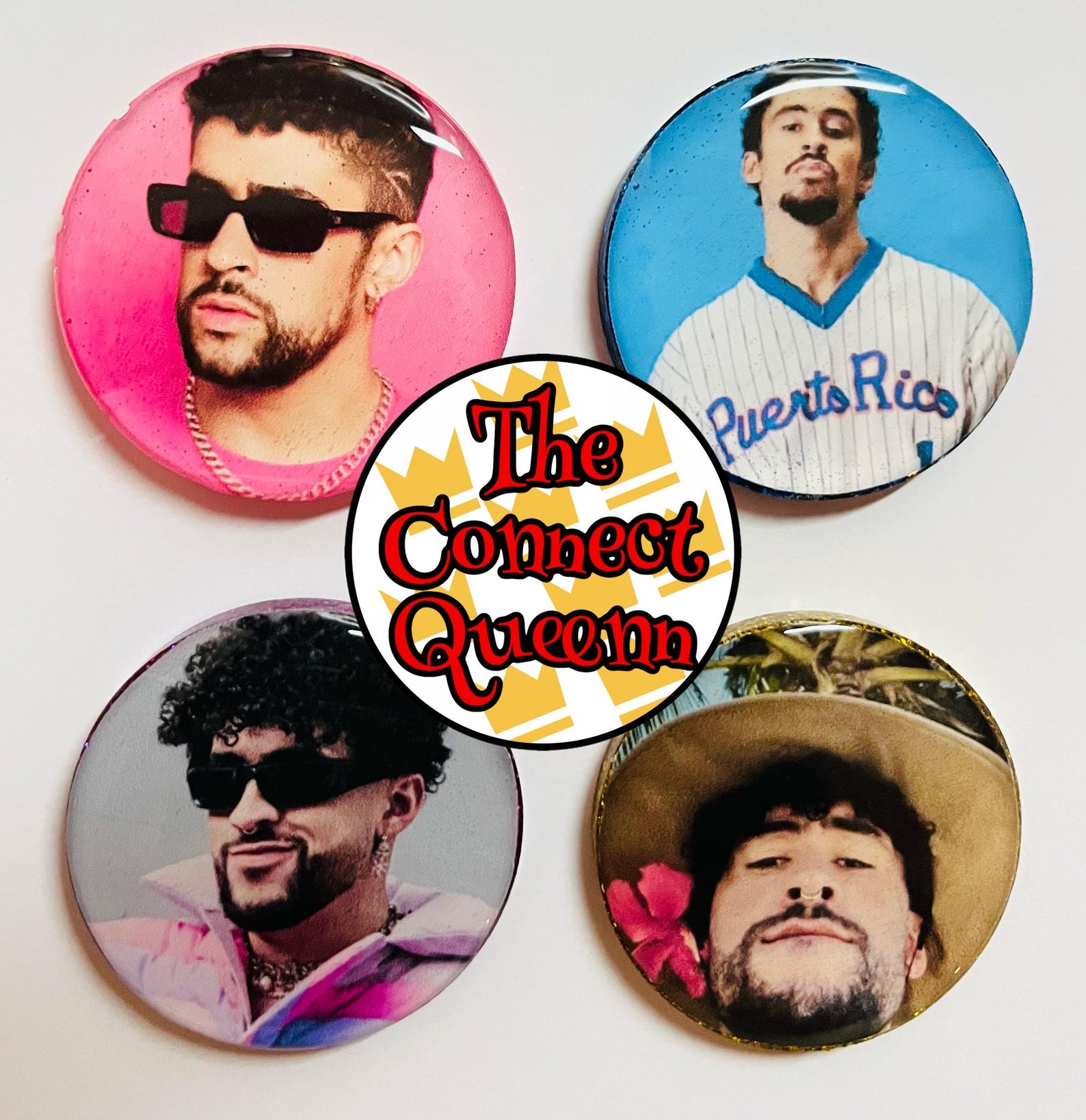 Bad Bunny Round Photo Charms/flatback Charms for Crafting - Etsy