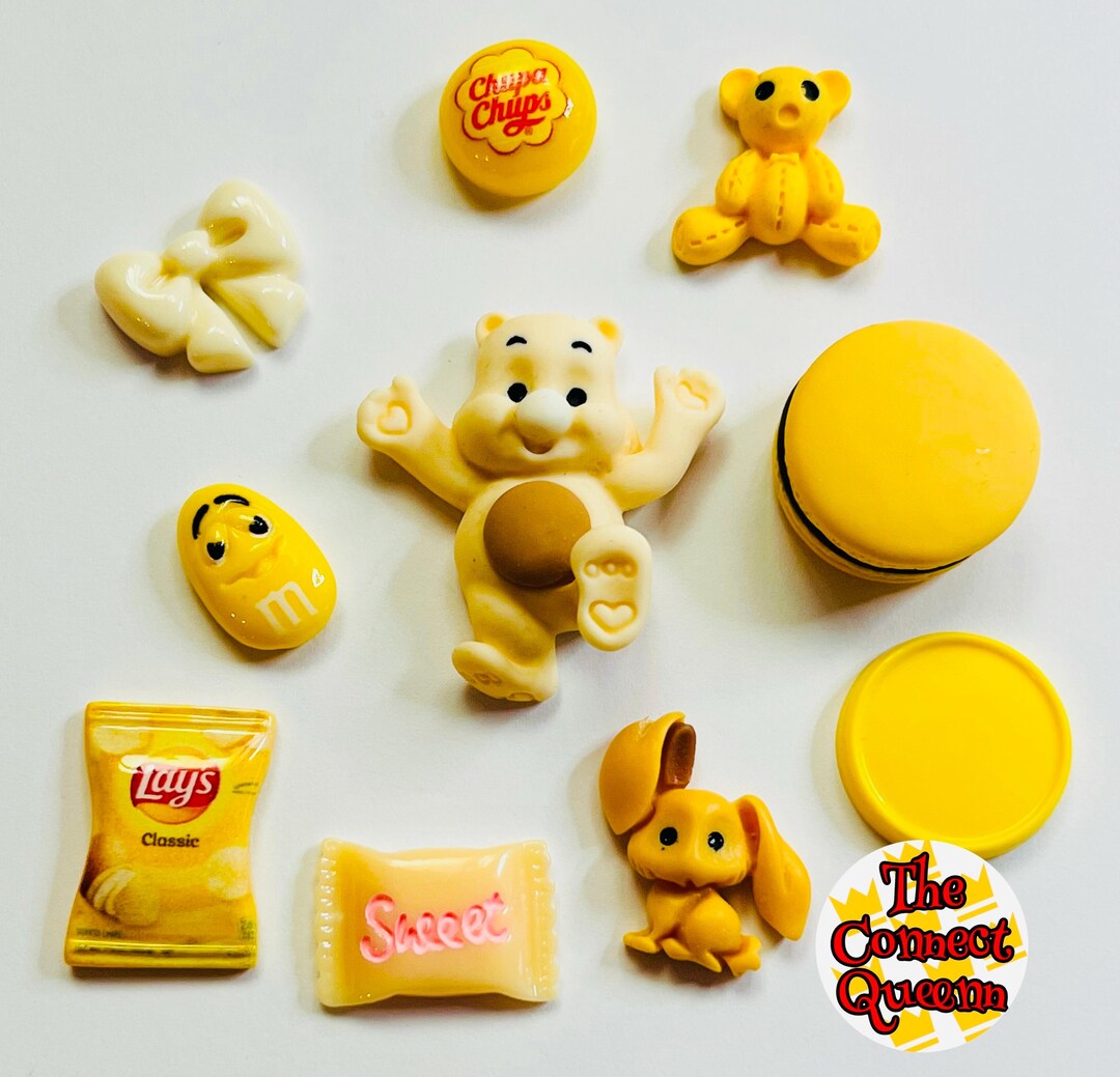 Yellow Theme Phone Case Charm Supplies/junk Case Charms DIY Packet - Etsy