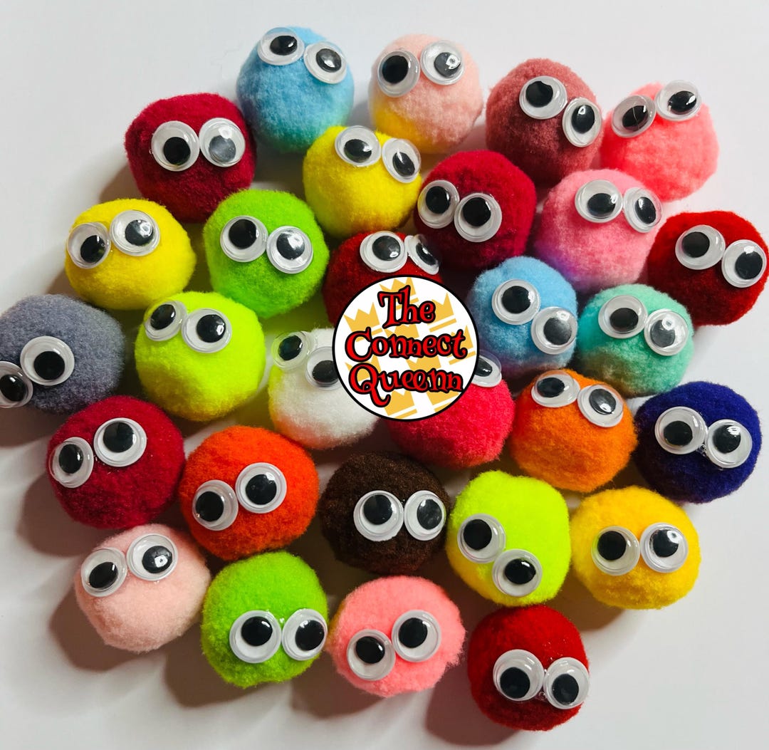 Pom Pom Face Balls (sold Individually) - Etsy