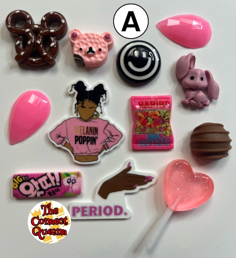 Melanin Poppin Theme Junk Phone Case DIY Charm Supplies Pack - Etsy