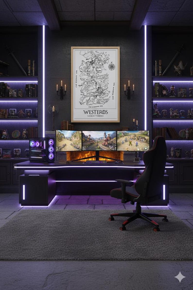 Map of the Seven Kingdoms. Matte Vertical Posters - GOT, HOTD Fans ...