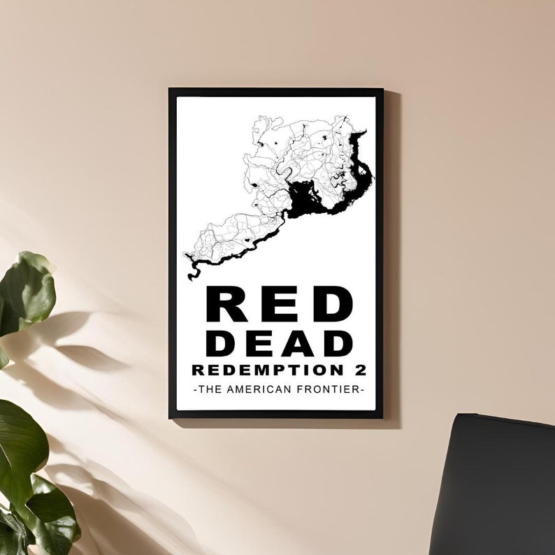 Red Dead Redemption 2 Map Poster - Stylish Map Wall Art for Gamers - Etsy