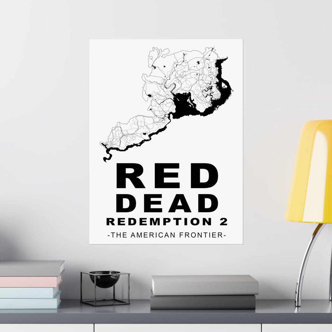 Red Dead Redemption 2 Map Poster - Stylish Map Wall Art for Gamers - Etsy
