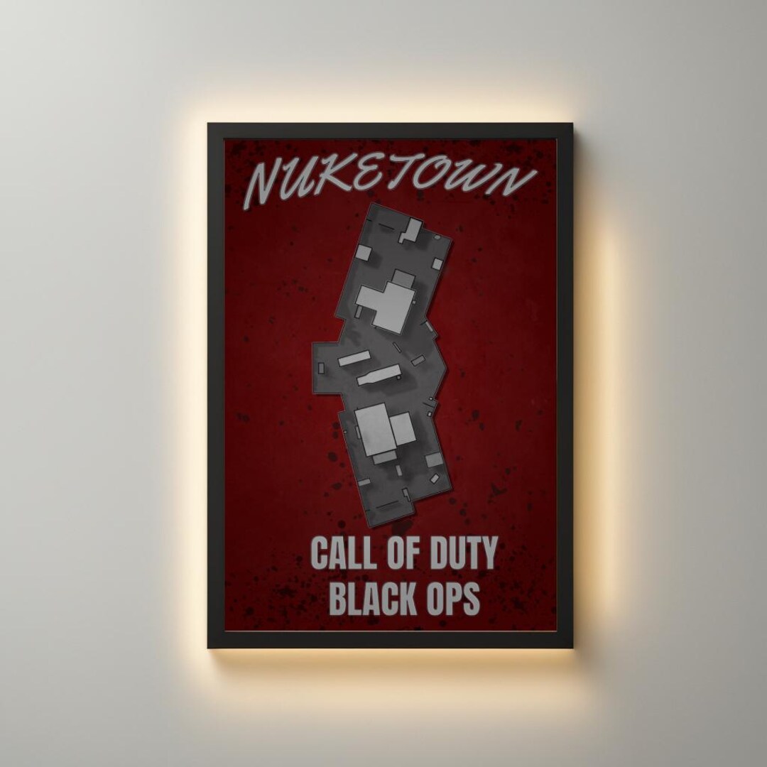 Gaming Poster, Call of Duty Black Ops Nuketown Map Print, Matte ...