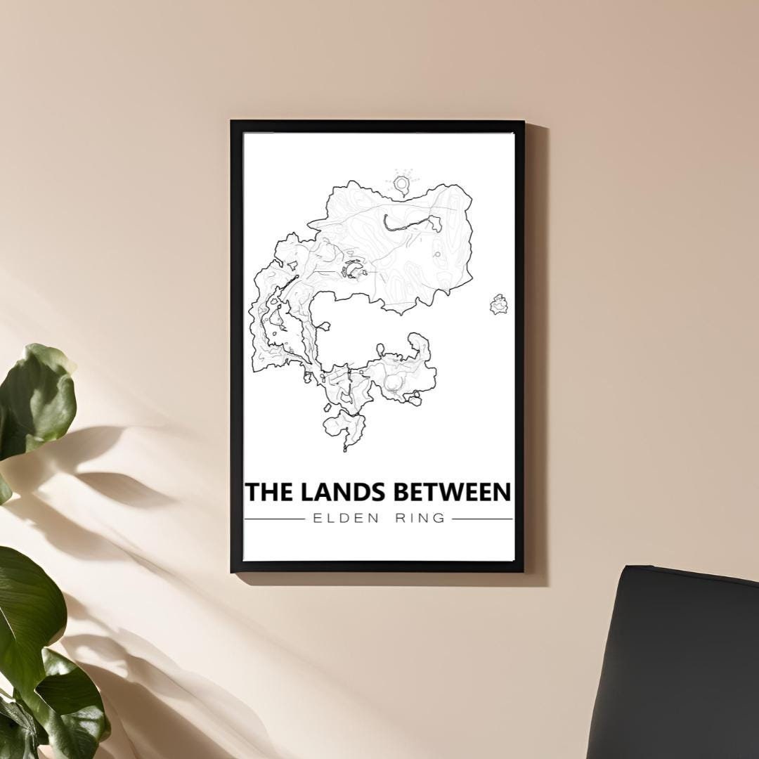 Elden Ring Map Poster, Minimalist Wall Decor, Game Map Poster, Video ...