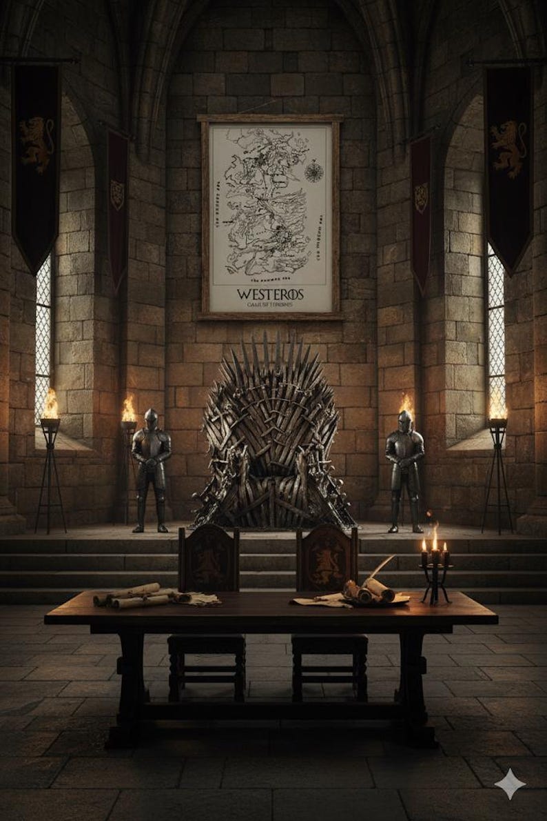 Map of the Seven Kingdoms. Matte Vertical Posters - GOT, HOTD Fans ...