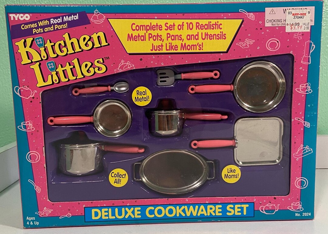 1995 "kitchen Littles" Deluxe Cookware Set | Vintage Barbie Accessories Dishes, Kitchen, House ...