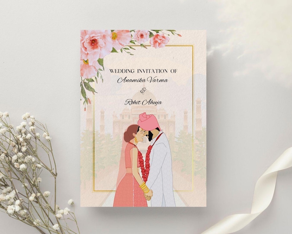 Indian Wedding Invitation Template - Etsy