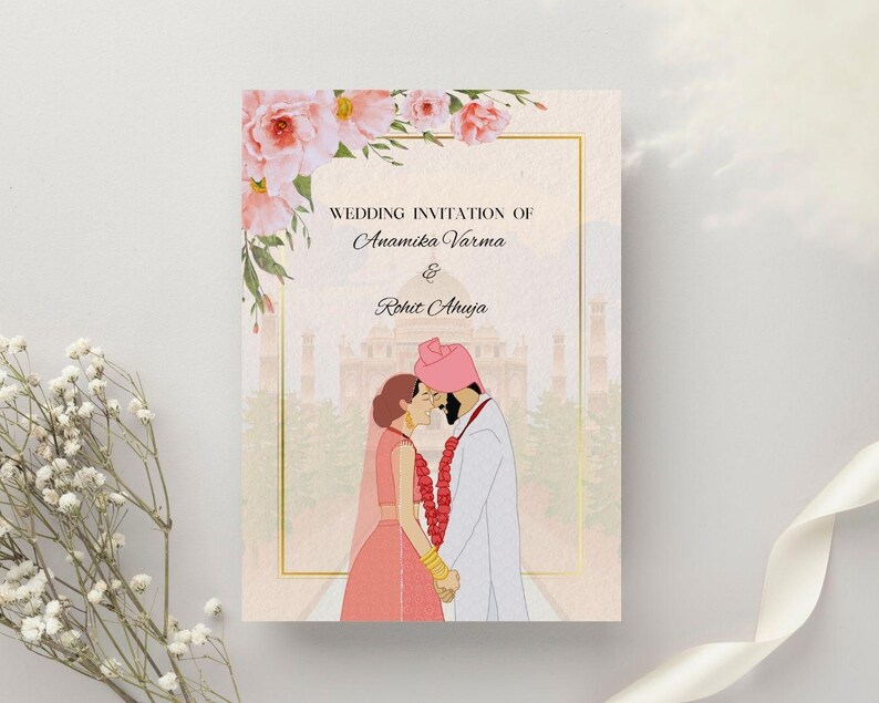 Indian Wedding Invitation Template - Etsy