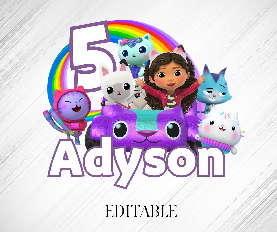 Editable Gabby's Dollhouse PNG, Editable on Canva, Gabby's Dollhouse ...