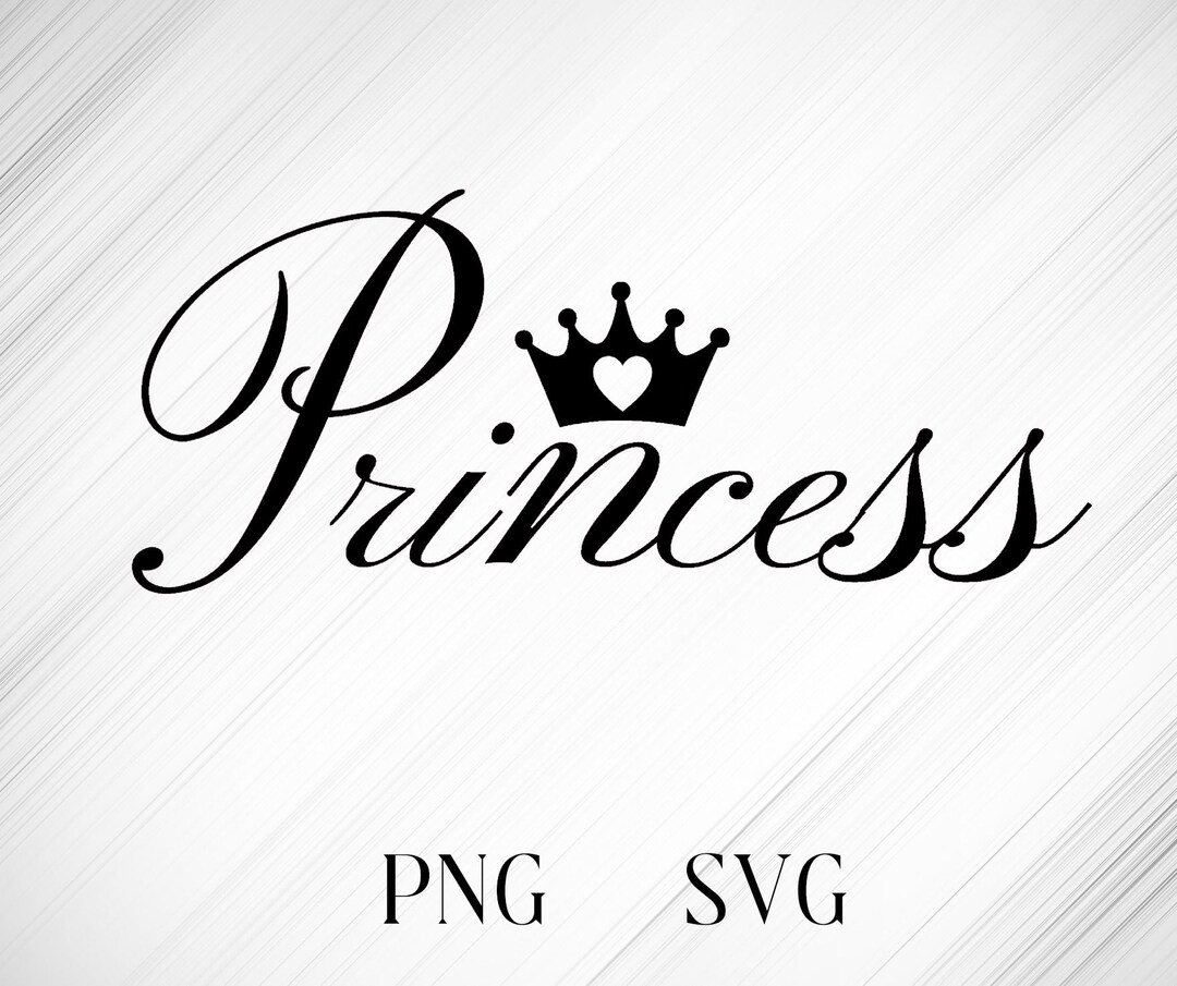 Princess SVG, Princess PNG, Princess Word Svg Png With Crown for ...