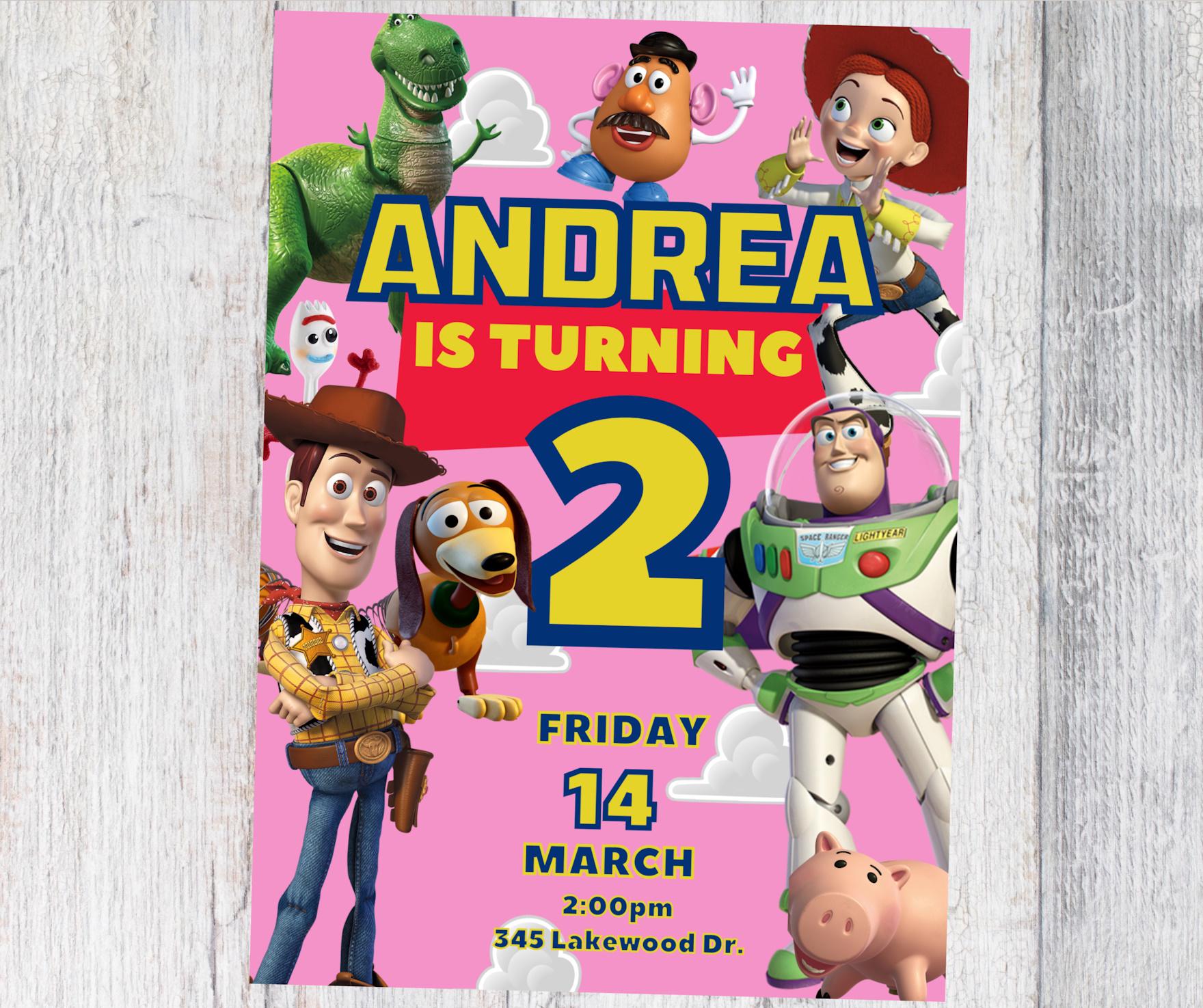 Invitación de cumpleaños de Toy Story, invitación editable de Toy Story ...