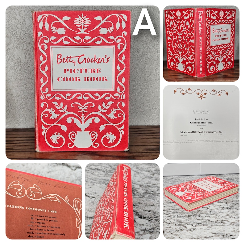 Vintage Betty Crocker Cookbook: Picture Cook Book, Choice of Editions ...