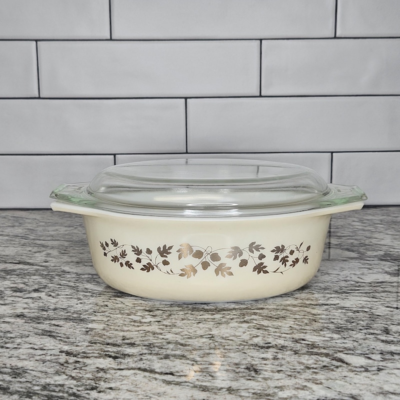 Pyrex Golden Leaf - Etsy
