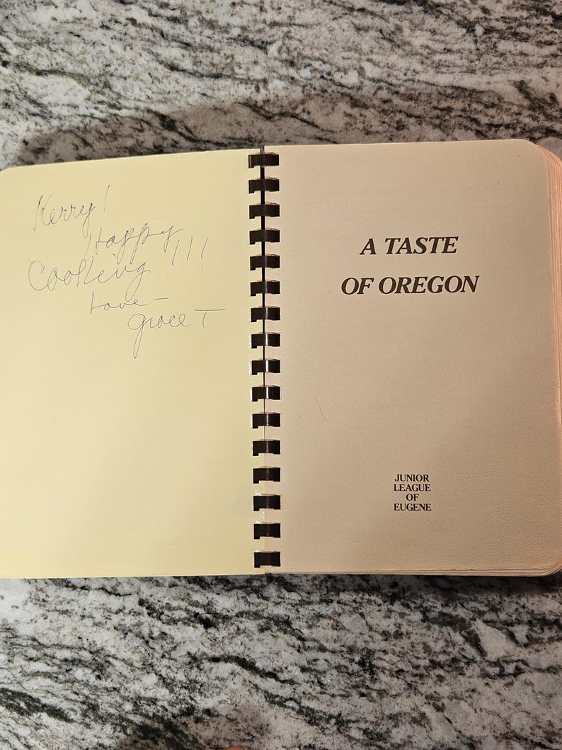 Vintage | A Taste of Oregon | Junior League of Eugene | Cookbook 1982 ...