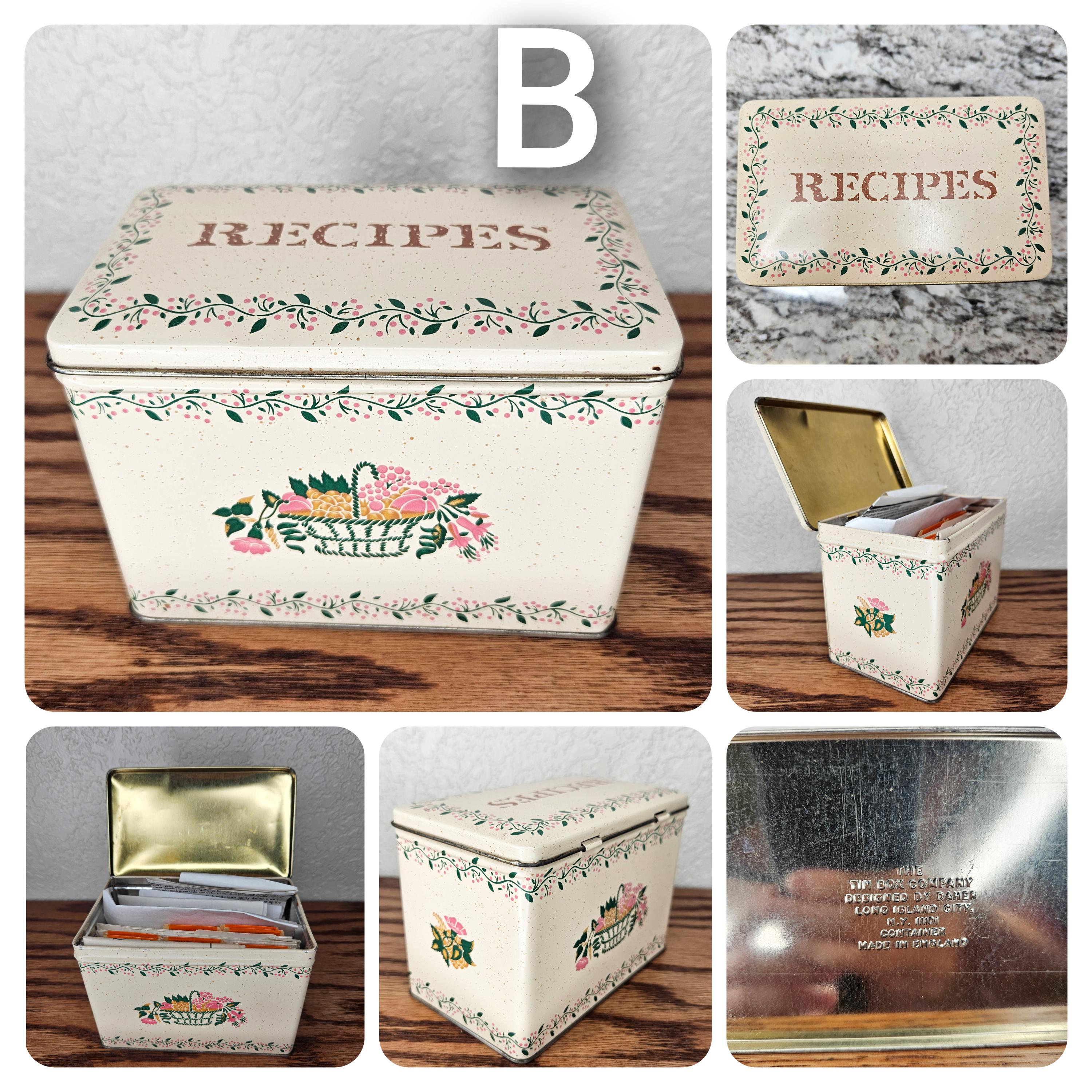 Vintage Choice Recipe Tins - MCM Kitchen Organizer - USA and England ...