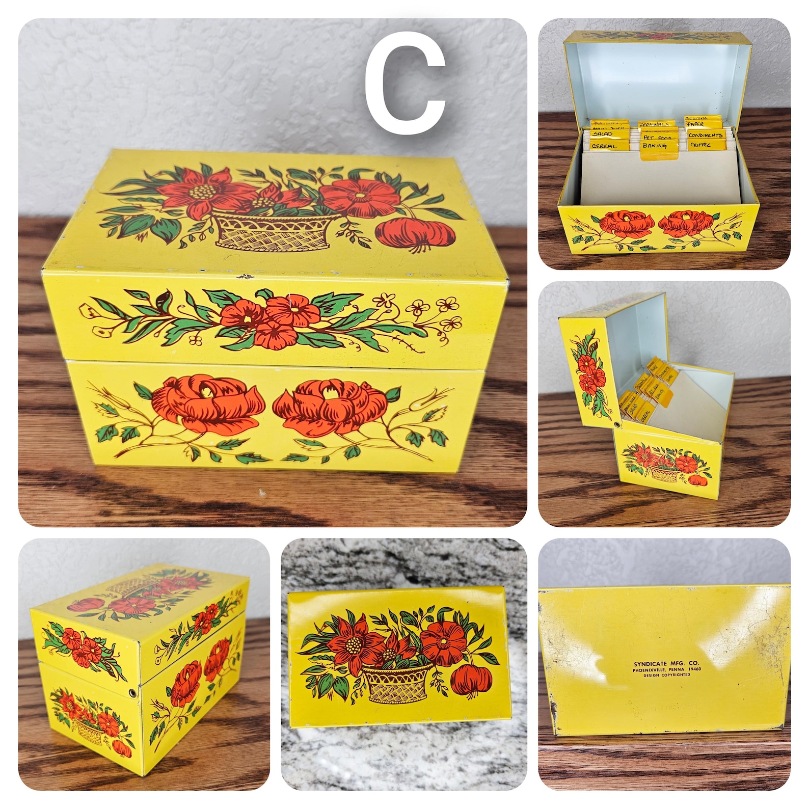 Vintage Choice Recipe Tins - MCM Kitchen Organizer - USA and England ...