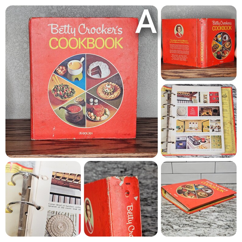 Vintage Betty Crocker Cookbook: Choice of Editions, 5 Ring Binder, 1950 ...