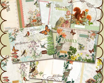 Vintage Digital Journal Graphic Designs by hellosusan on Etsy