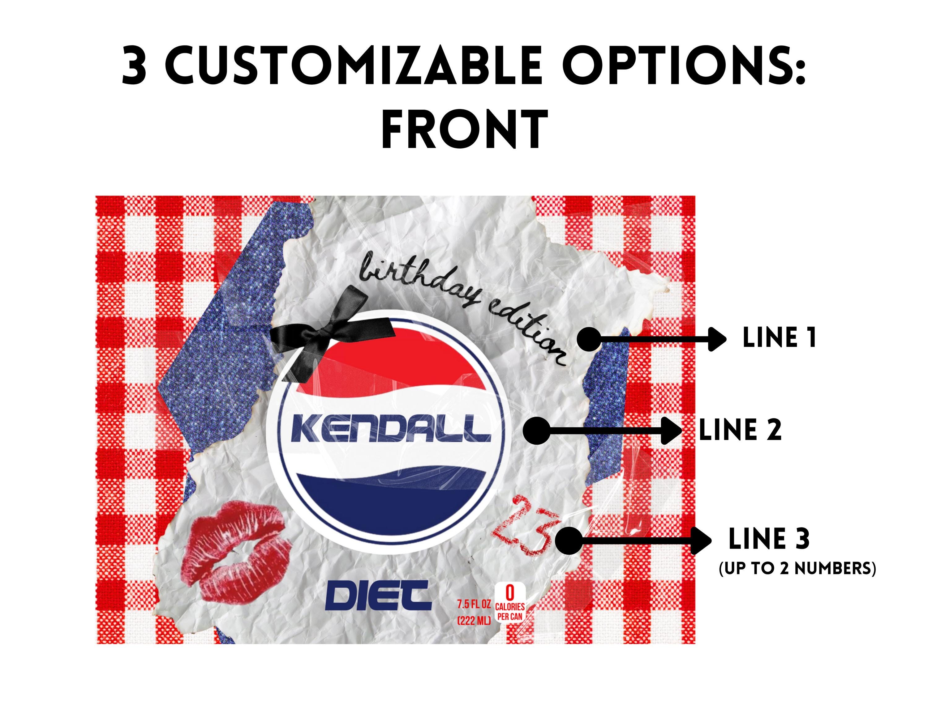 Custom Mini Soda 7.5OZ Can Label, Personalized Birthday Party Label ...