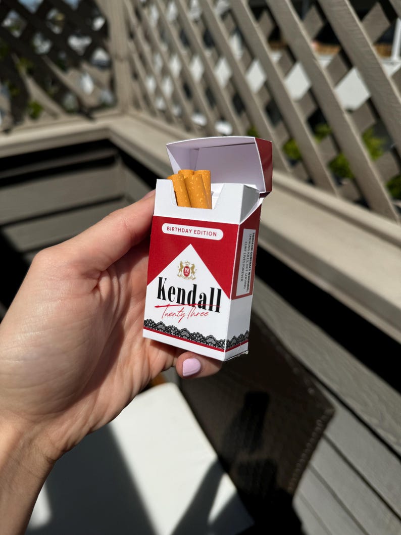 Custom Mini Cigarette Box- Tobacco Party Favors, Gag Gift, Small ...